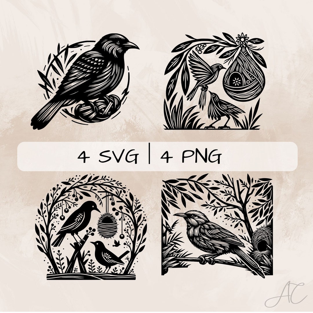 Bowerbird SVG & PNG Bundle,bowerbird Courtship Clipart, Hand Drawn ...