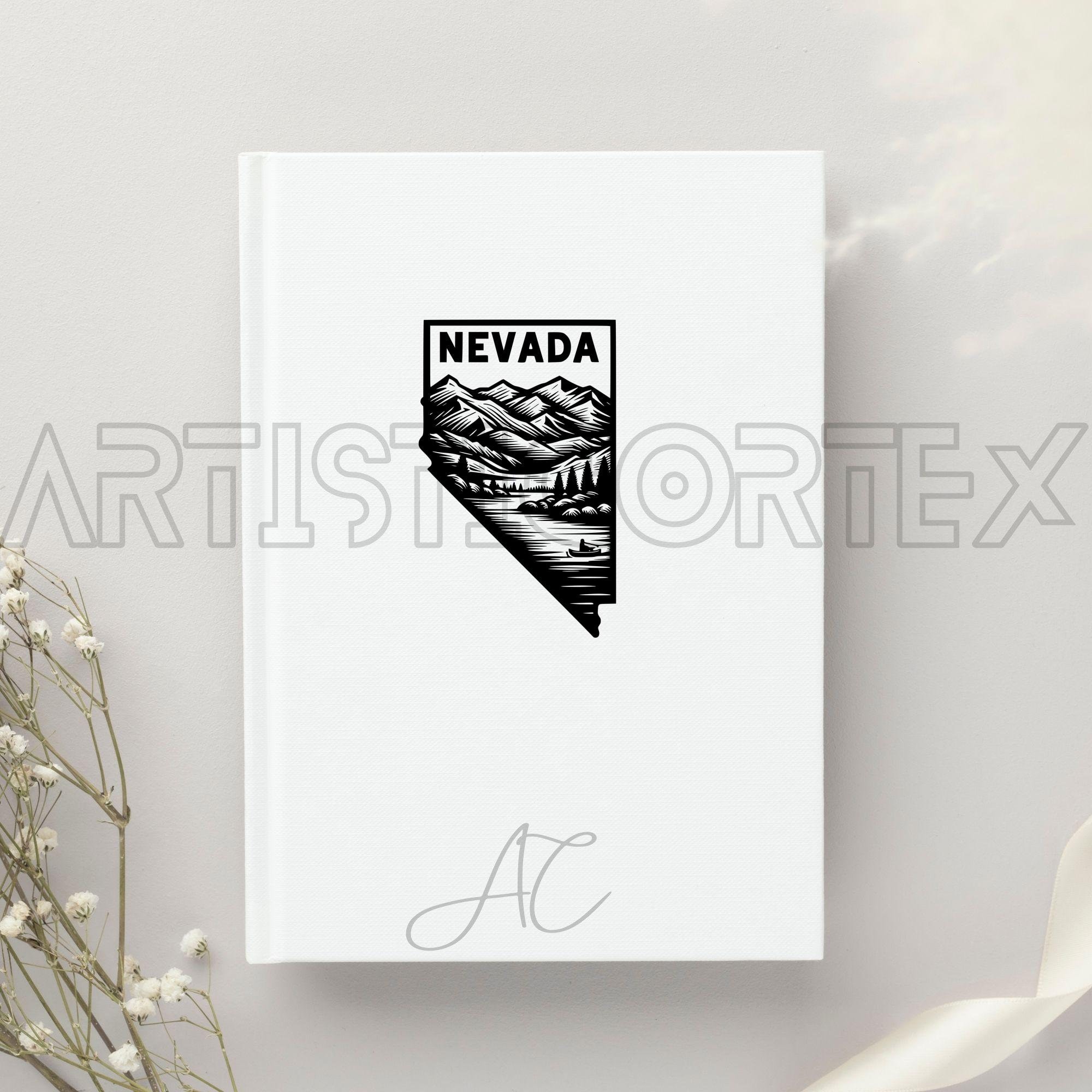 Nevada SVG Bundle, Nevada Outline PNG ,nevada State Map, Hand Drawn ...