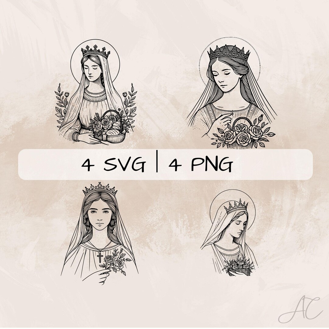 St Elizabeth of Hungary SVG Bundle, Patron Saint of Homeless PNG, Saint ...