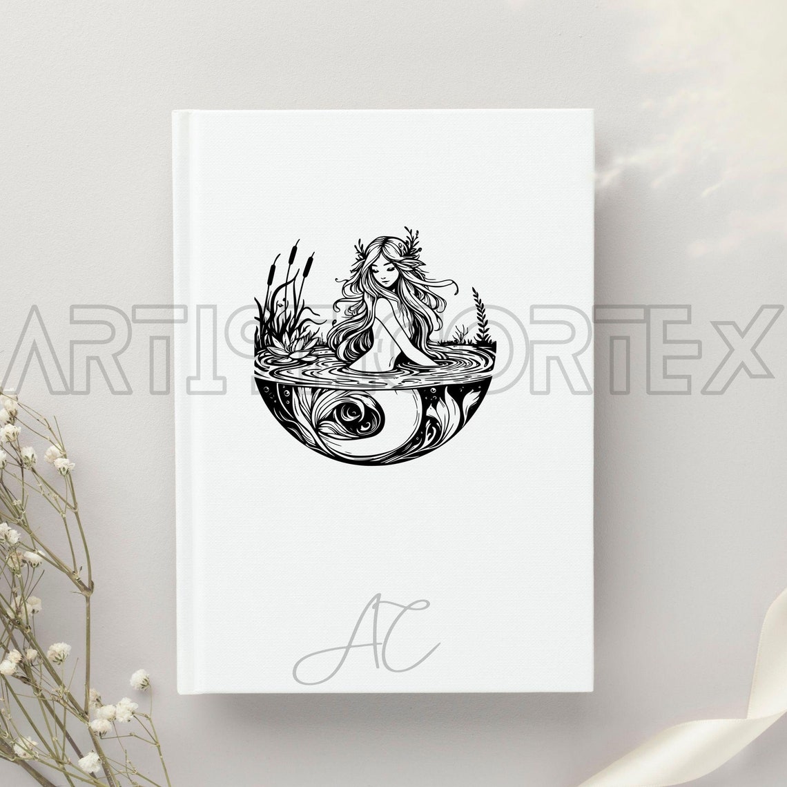 Nixie SVG Bundle, Mermaid PNG ,nixie Clipart, Hand Drawn Water Nixie ...