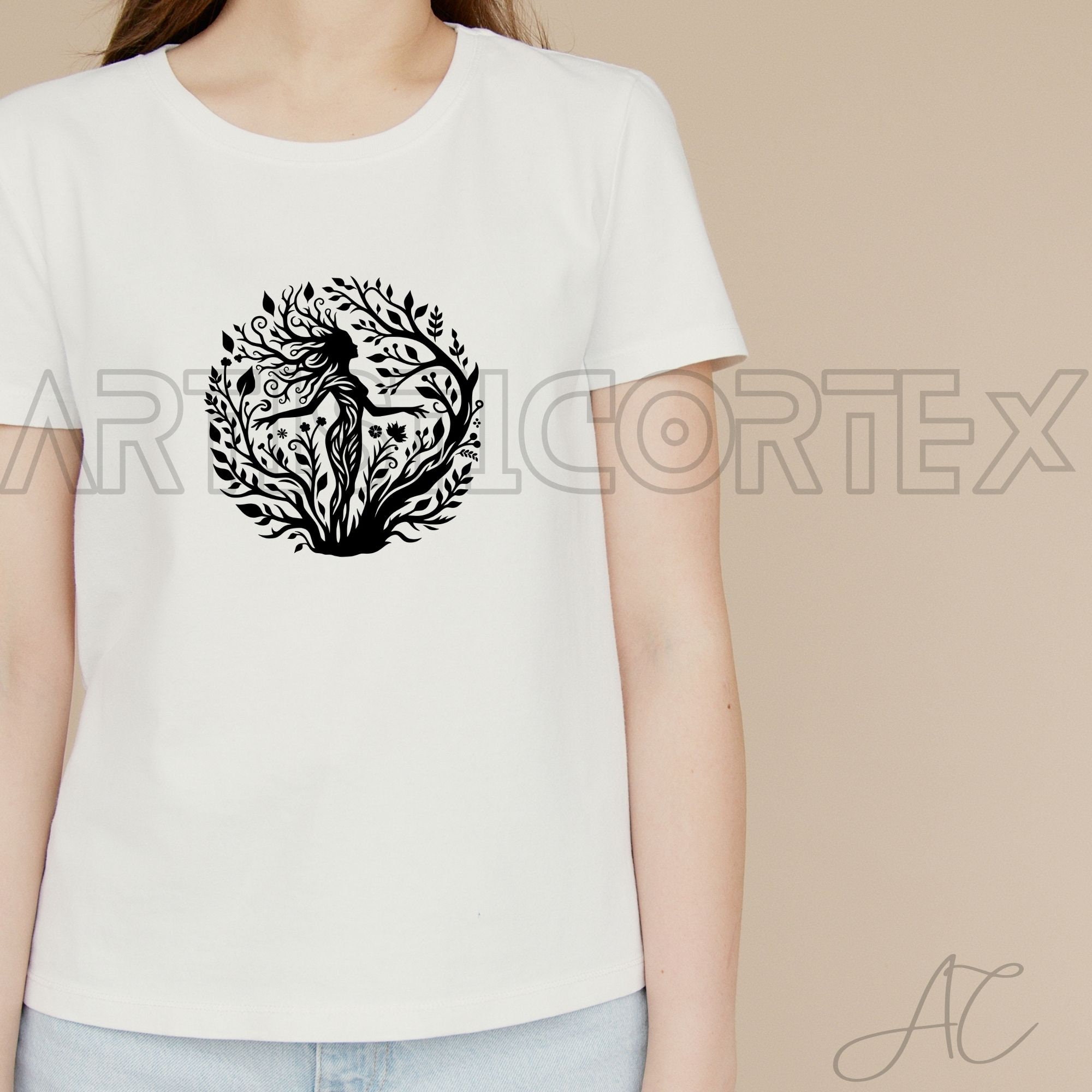 Dryad SVG Bundle, Tree Woman PNG, Dryad and Tree Clipart, Hand Drawn ...