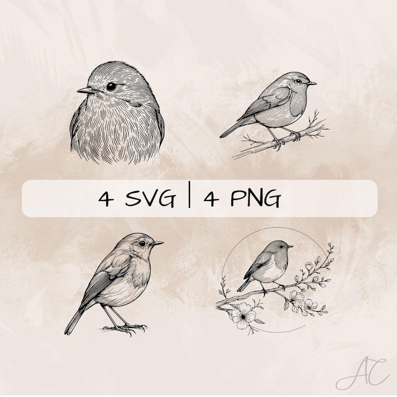 Robin Outline - Etsy UK