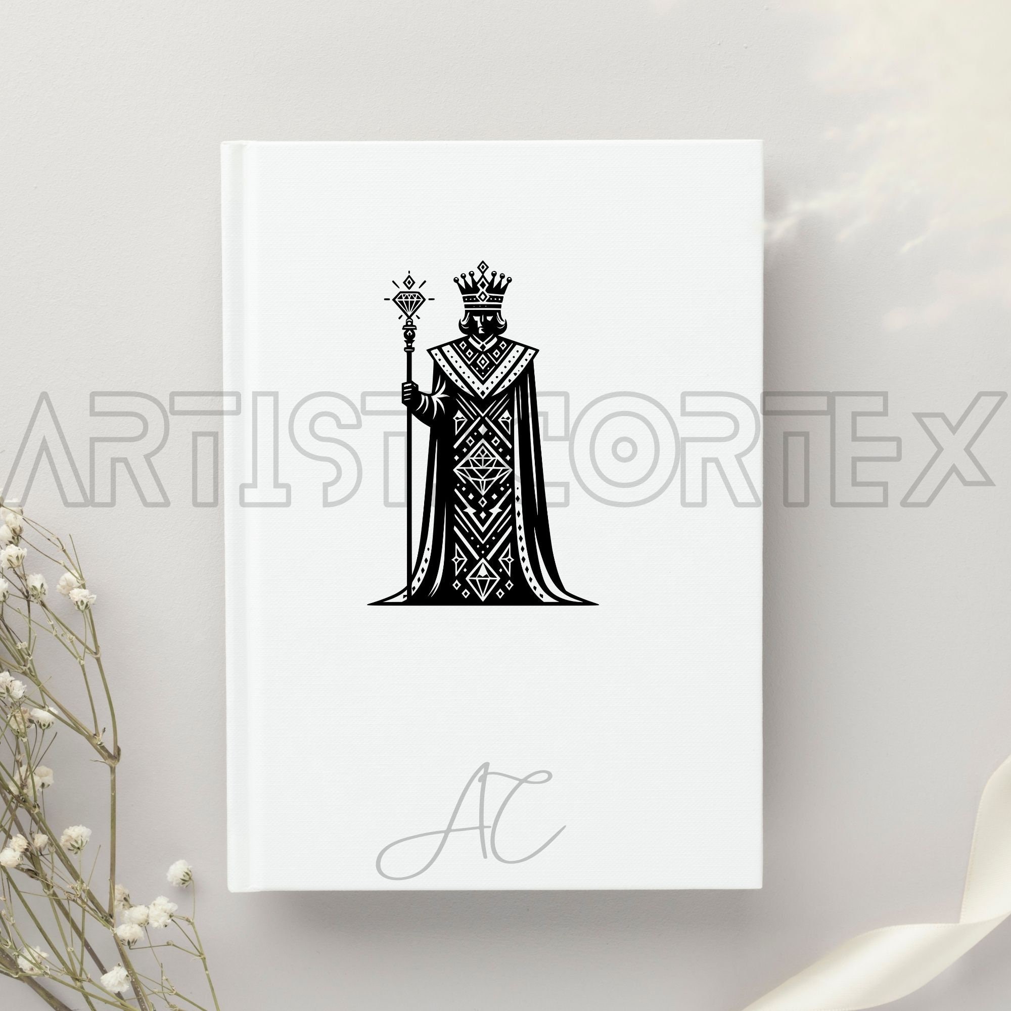 King of Diamonds SVG Bundle, King PNG, Diamond King Clipart, Hand Drawn ...