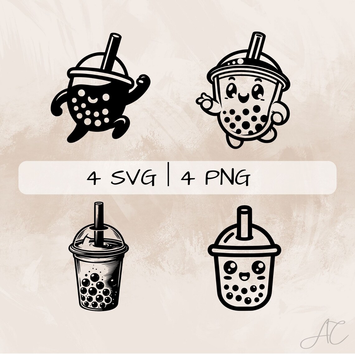 Bubble Tea SVG Bundle Ice Tea PNG Boba Tea Clipart Hand - Etsy
