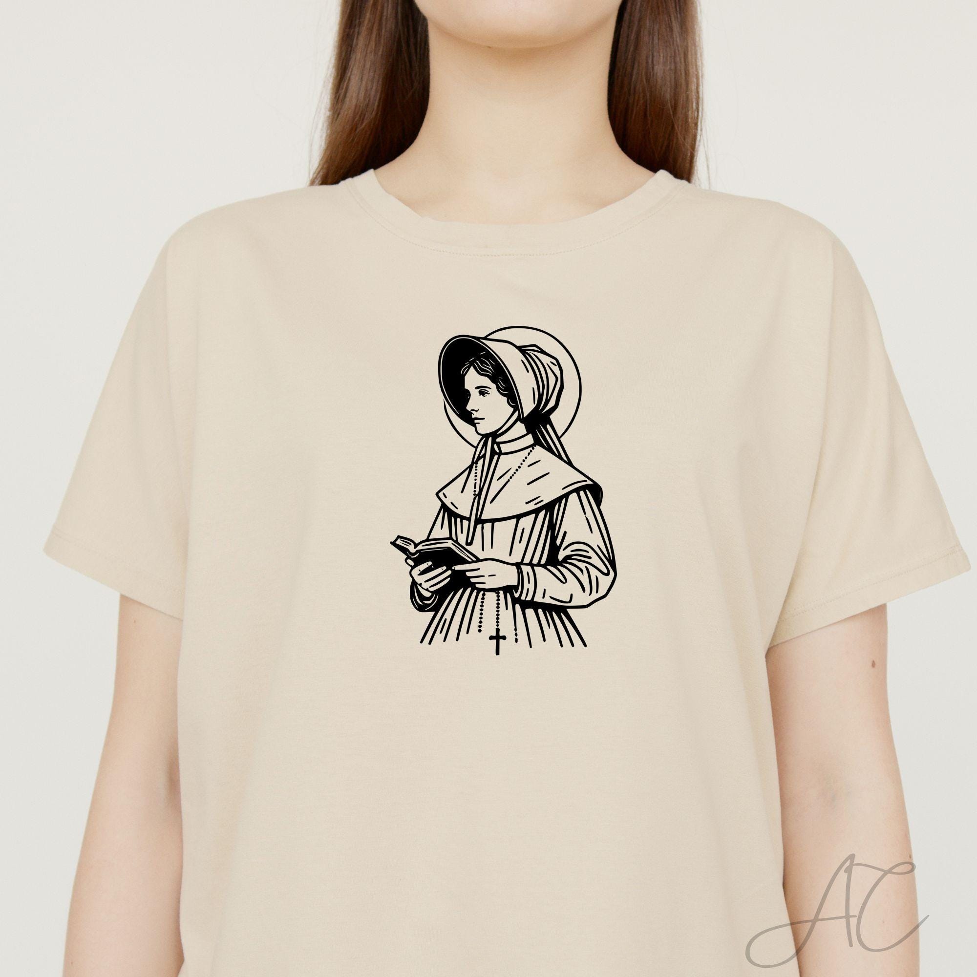Delicate St Elizabeth SVG Bundle, Saint Elizabeth Ann Seton Line Art ...