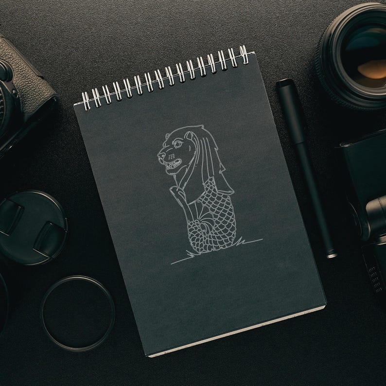 Merlion SVG Bundle, Singapore PNG, Merlion Clipart, Hand Drawn Merlion ...