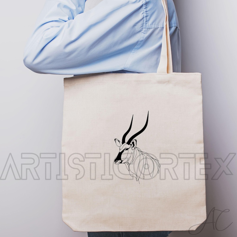 Delicate Eland SVG Bundle, Eland Ine Art PNG, Eland Face Clipart, Hand ...