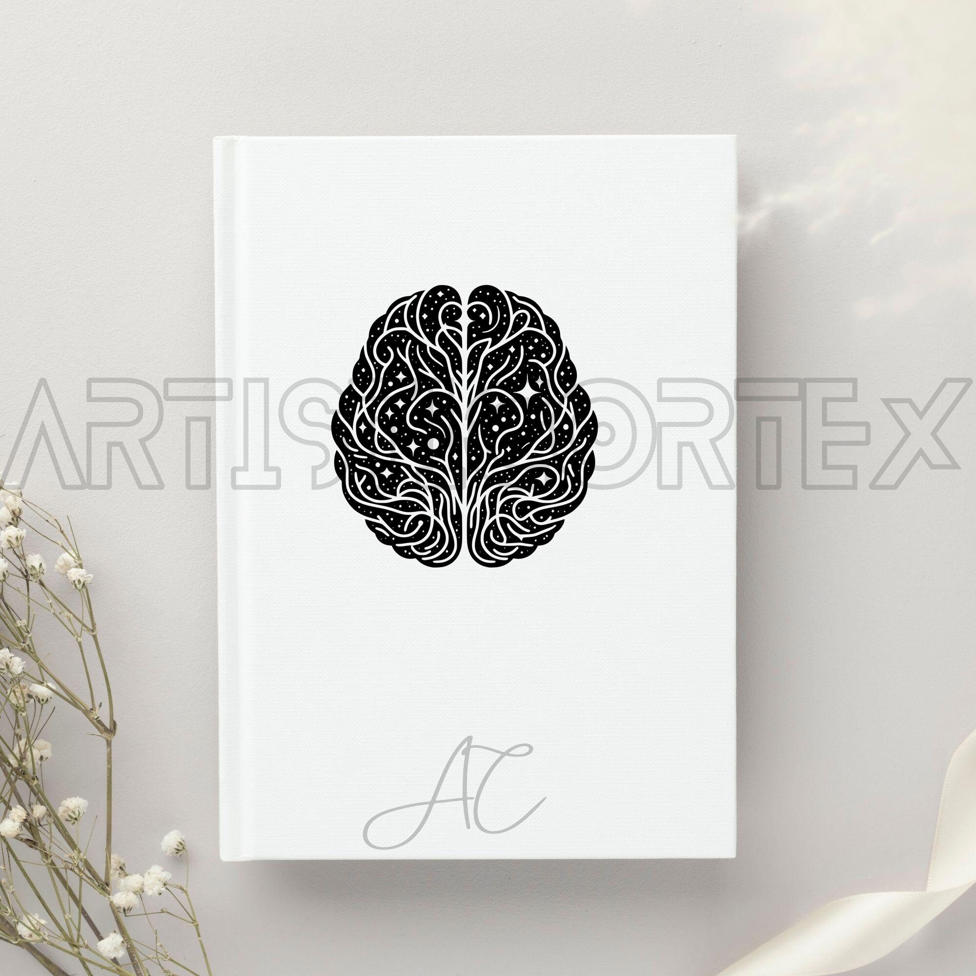 Galaxy Brain SVG Bundle, Brain PNG, Brain and Stars Clipart, Hand Drawn ...