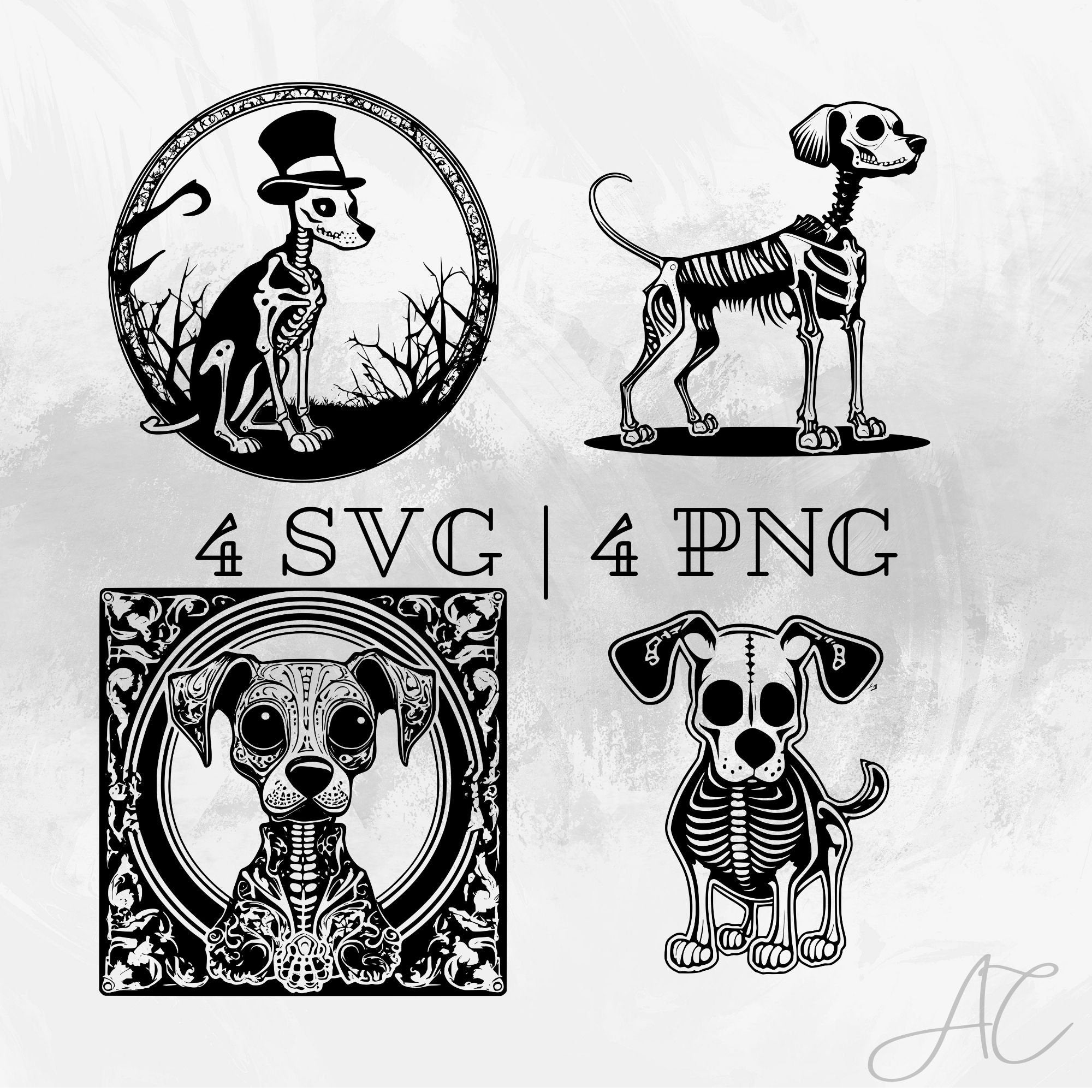 Dog Skeleton SVG Dog SVG Skeleton SVG Vector Hand Drawn - Etsy Canada