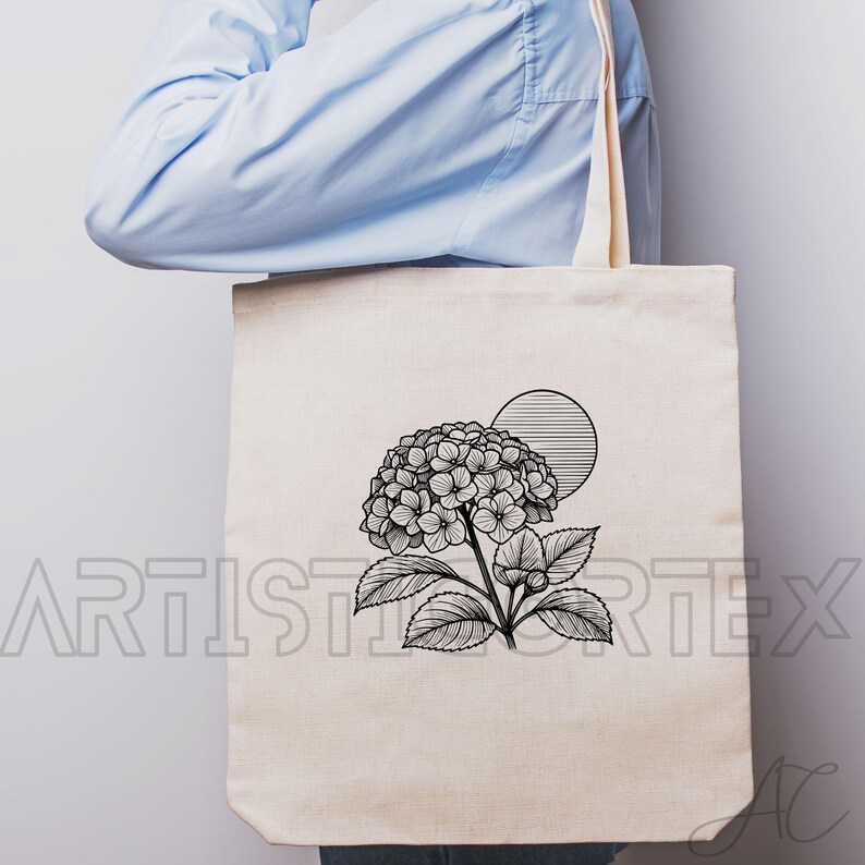 Delicae Hydrangea SVG Bundle, Hydrangea Line Art PNG, Hydrangea Flower ...