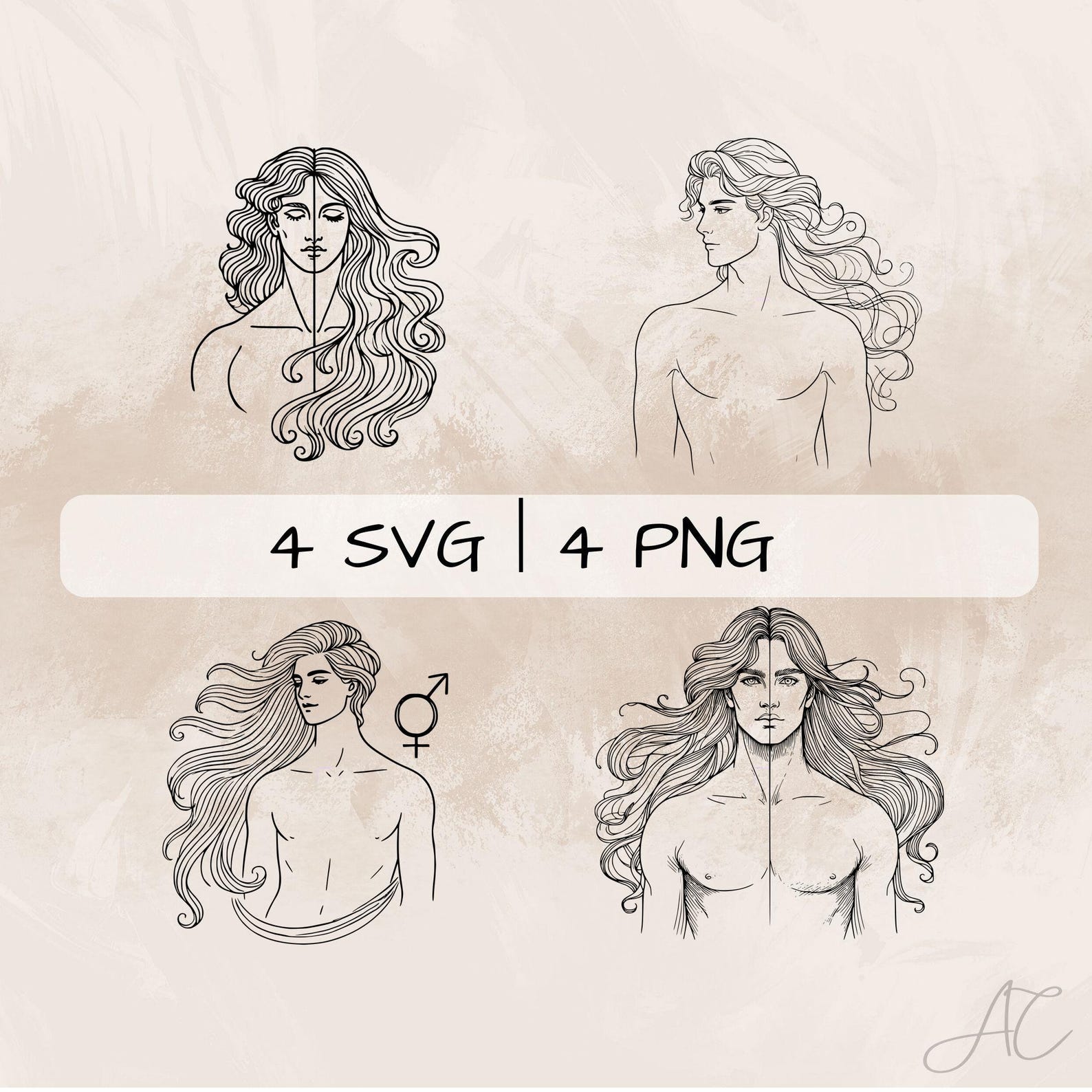 Hermaphrodites SVG Bundle, Hermaphrodites PNG ,hermaphrodites God ...