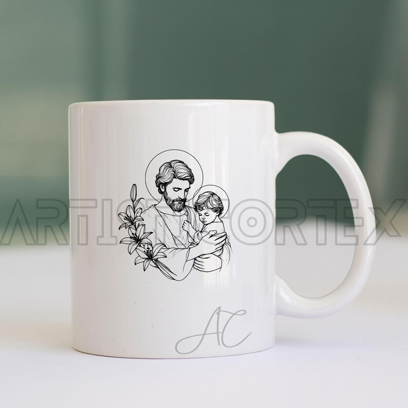 Saint Joseph SVG Bundle, St Joseph PNG , Saint Joseph and the Child ...