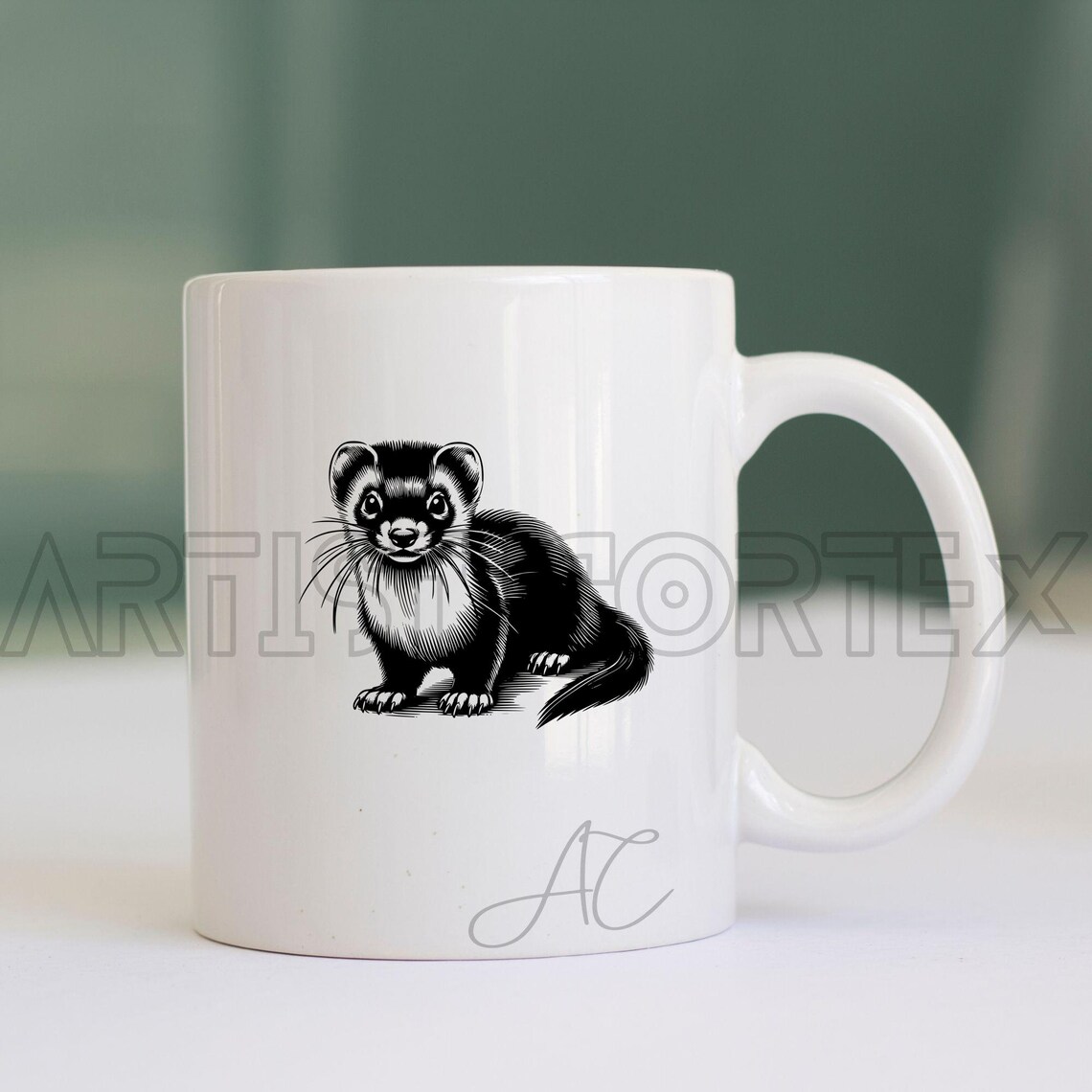 Weasel SVG Bundle, Weasel and Flowers PNG, Weasel Face Clipart, Hand ...