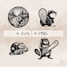 Beaver SVG Bundle, Beaver With Chainsaw PNG, Beaver and Wood Clipart ...