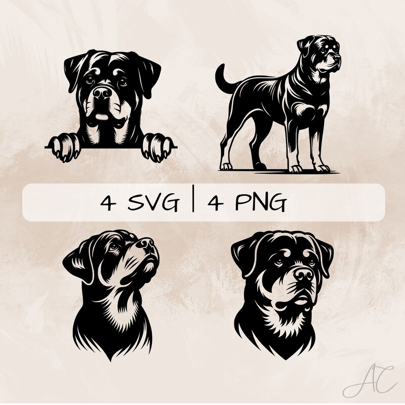 Rottweiler Outline - Etsy