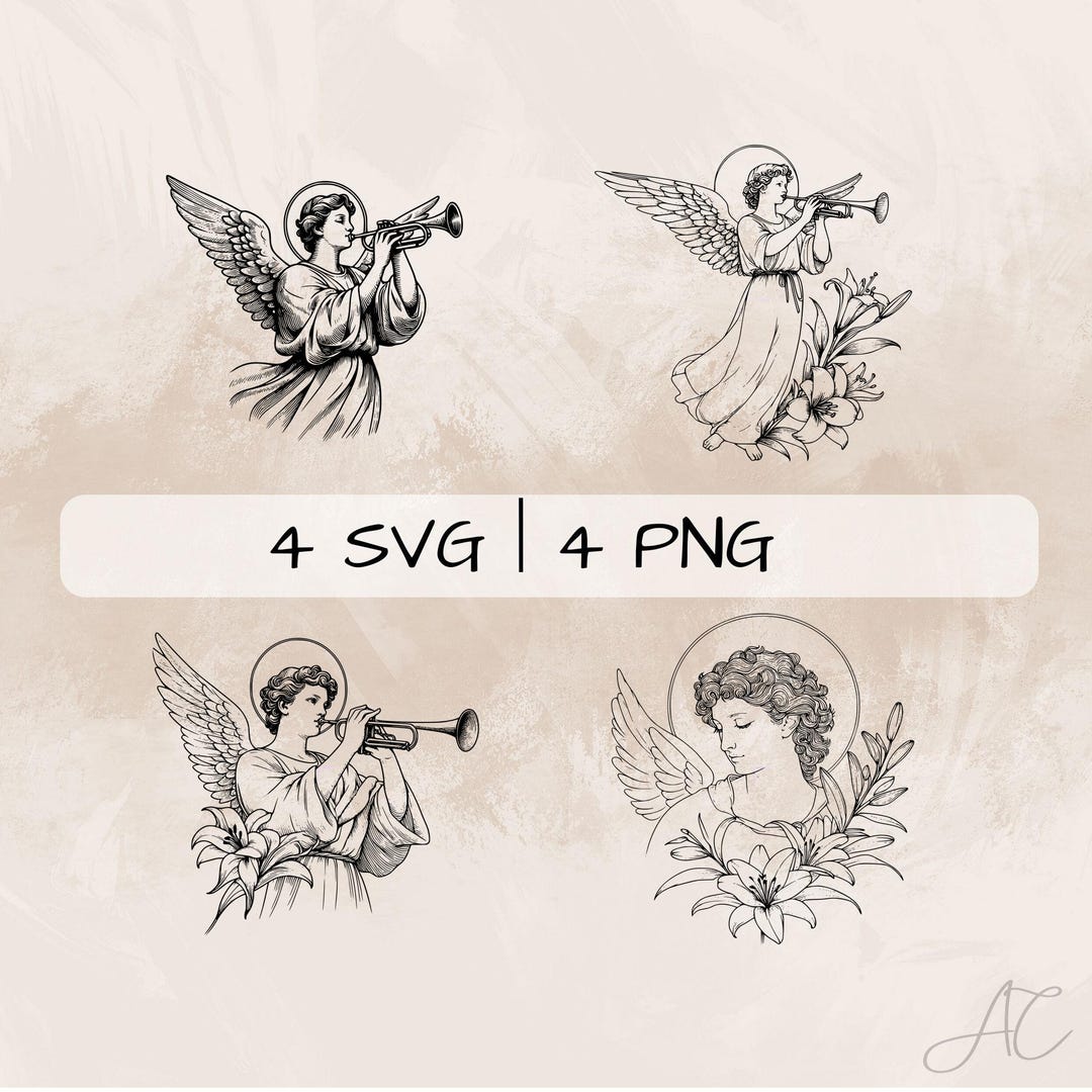 Saint Gabriel SVG Bundle, Archangel Gabriel Png,st Gabriel and Trumpet ...