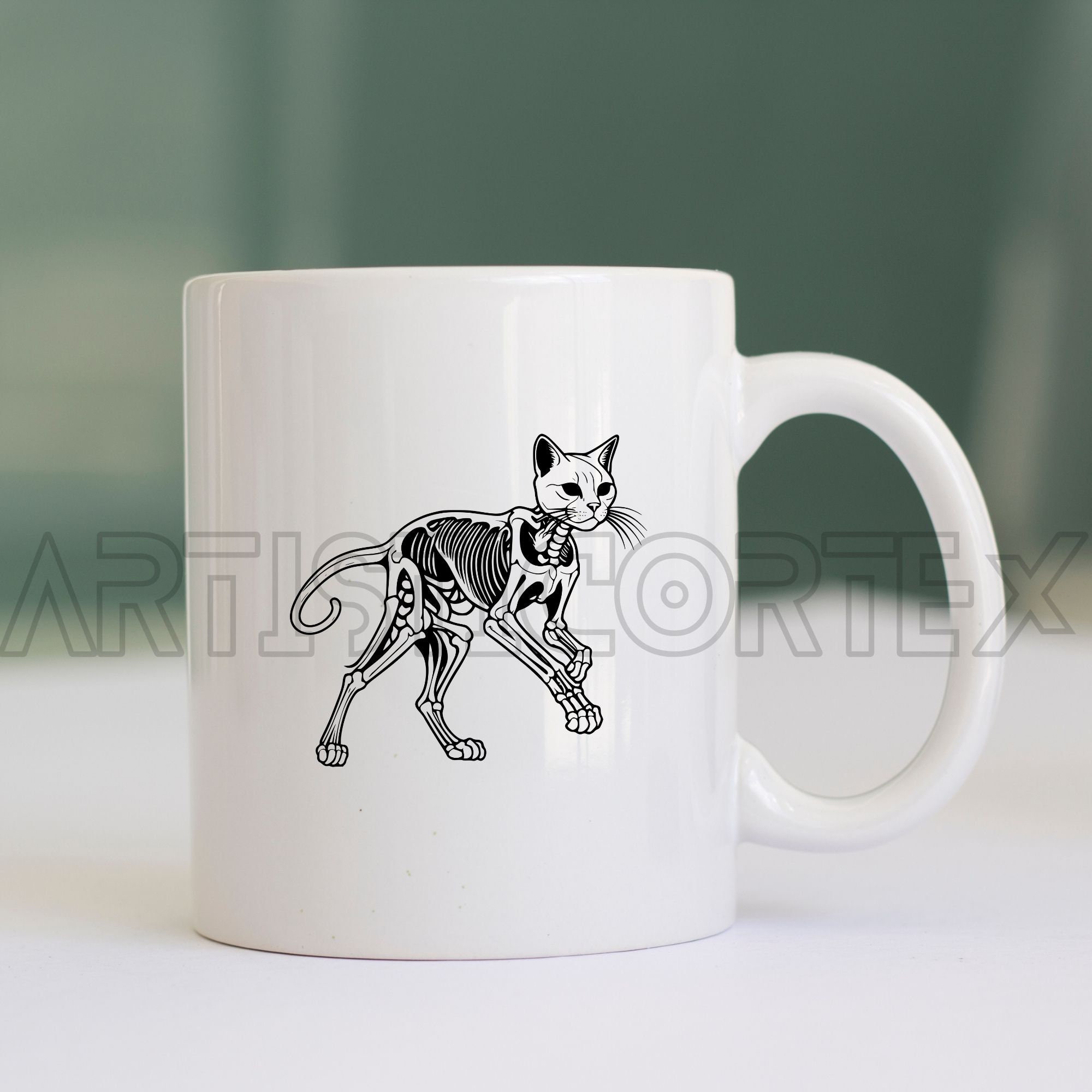 Realistic Cat Skeleton SVG, PNG , Digital Download, Halloween Cat ...
