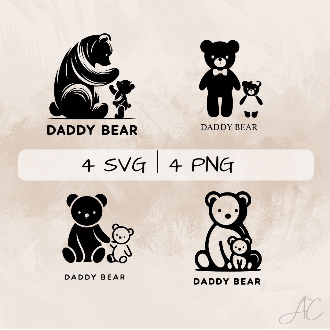 Paquete SVG y PNG de osito de peluche, imágenes prediseñadas de osito ...