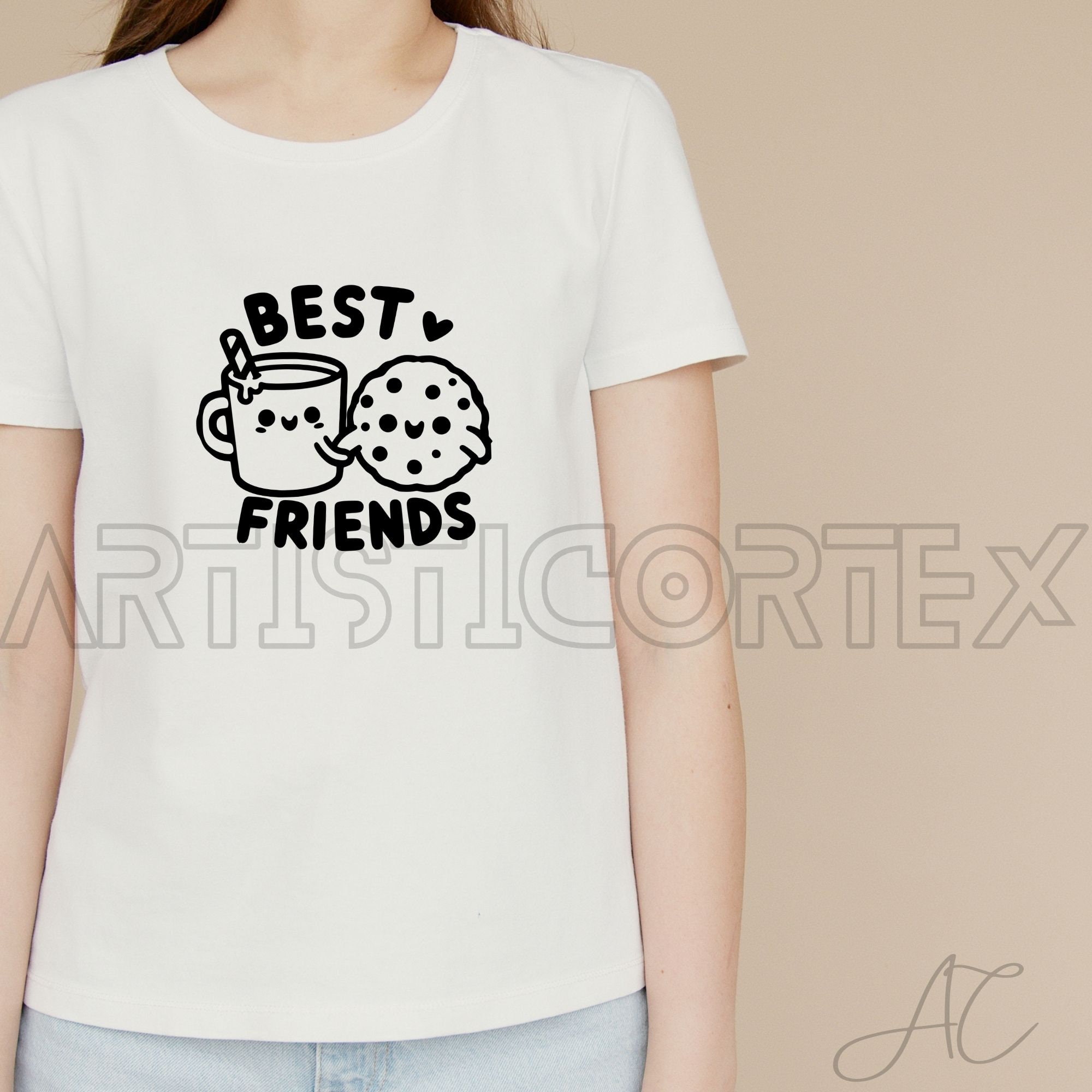 Cookie and Milk 'best Friends' SVG Bundle, Milk PNG, Cute Cookie ...