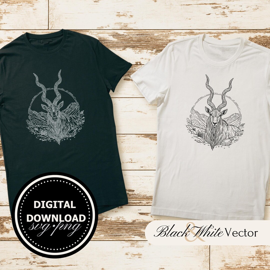 Markhor SVG Bundle, Wild Goat PNG ,markhor Clipart, Hand Drawn Markhor ...