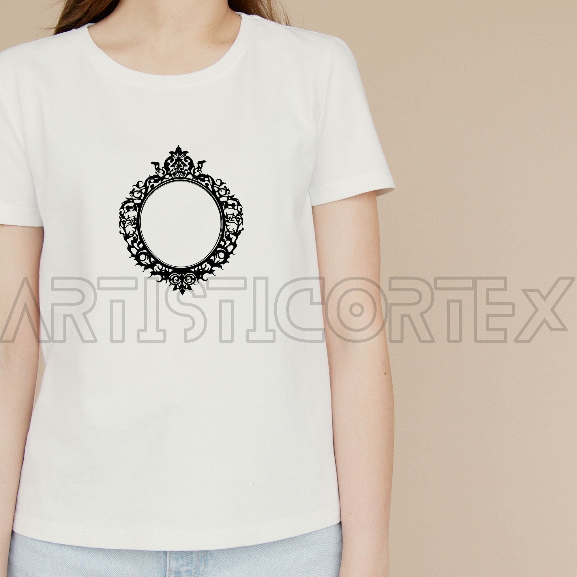 Spooky Mirror Frame SVG Creepy Mirror Frame Vector Halloween - Etsy