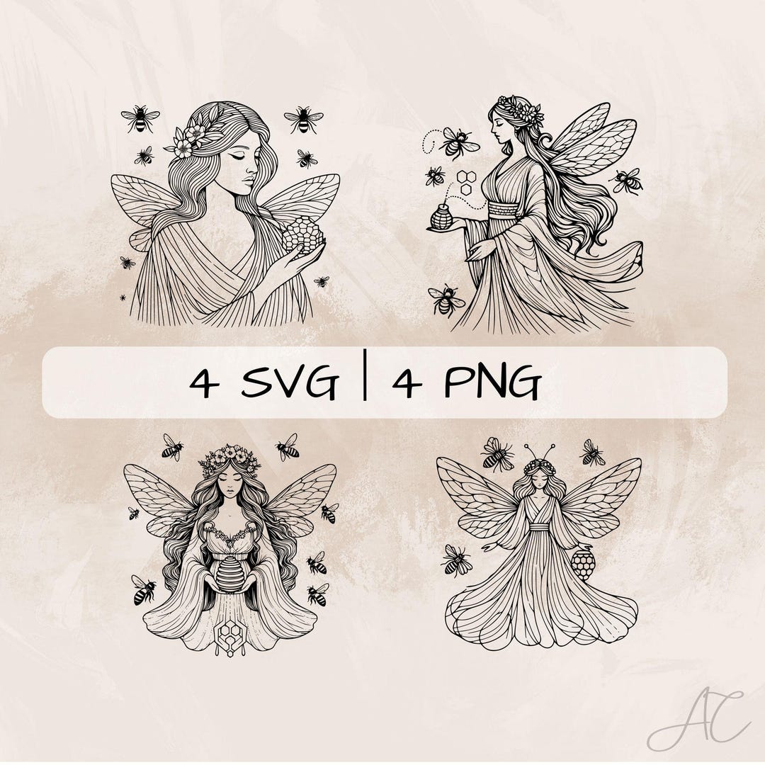 Melissa SVG Bundle, Melissa Goddess PNG , Bee Goddess Clipart, Hand ...