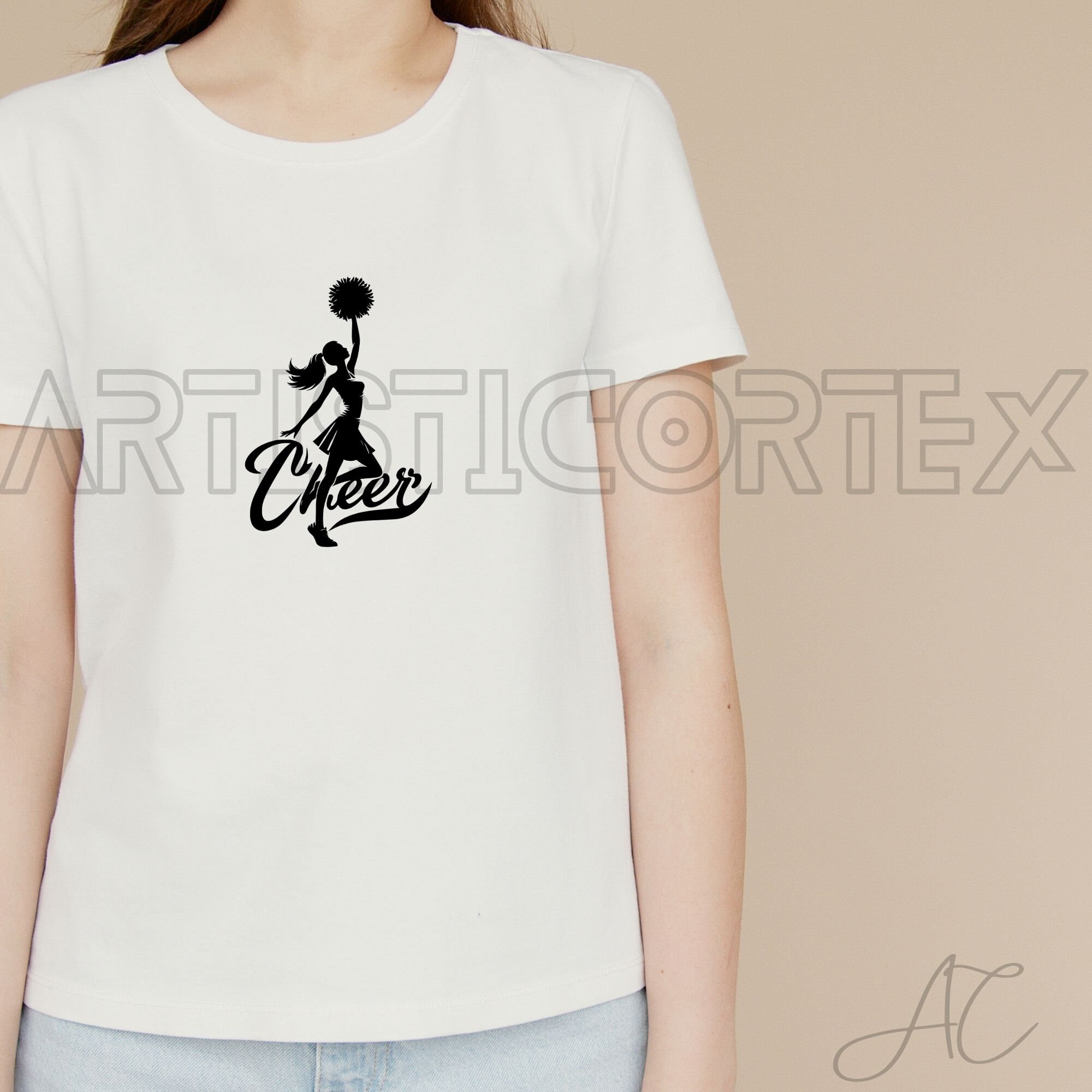 Cheerleader SVG Bundle, Cheer PNG, Cheerleading Clipart, Hand Drawn ...