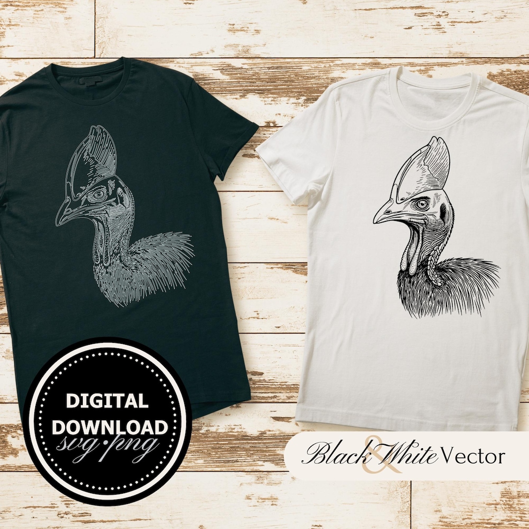 Cassowary SVG Bundle, Cassowary Bird PNG ,cassowary Clipart, Hand Drawn ...