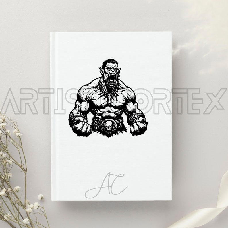 Orc SVG Bundle, Orc With Axe PNG, Orc Roaring Clipart, Hand Drawn Orc ...