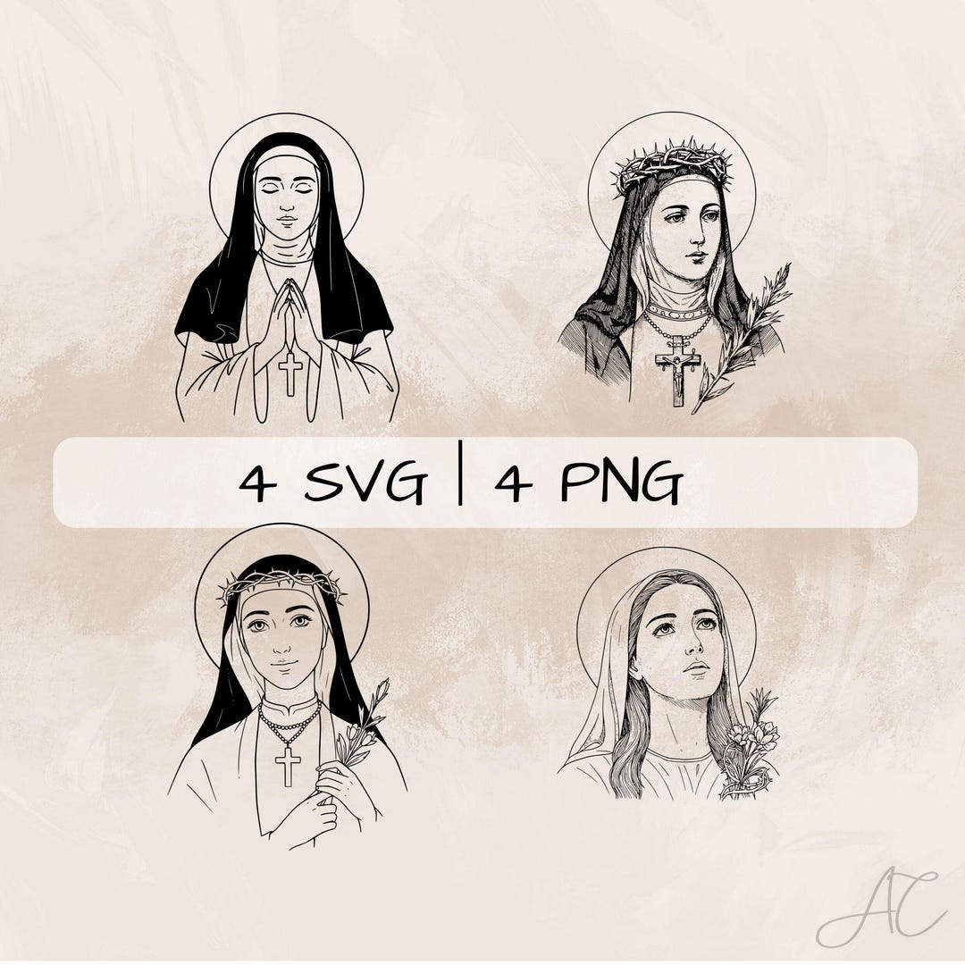 Saint Gemma Galgani SVG Bundle, St Gemma Galgani PNG ,gemma Galgani ...