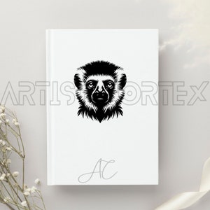 Sifaka SVG Bundle, Sifaka With Flowers PNG, Lemur Clipart, Hand Drawn ...