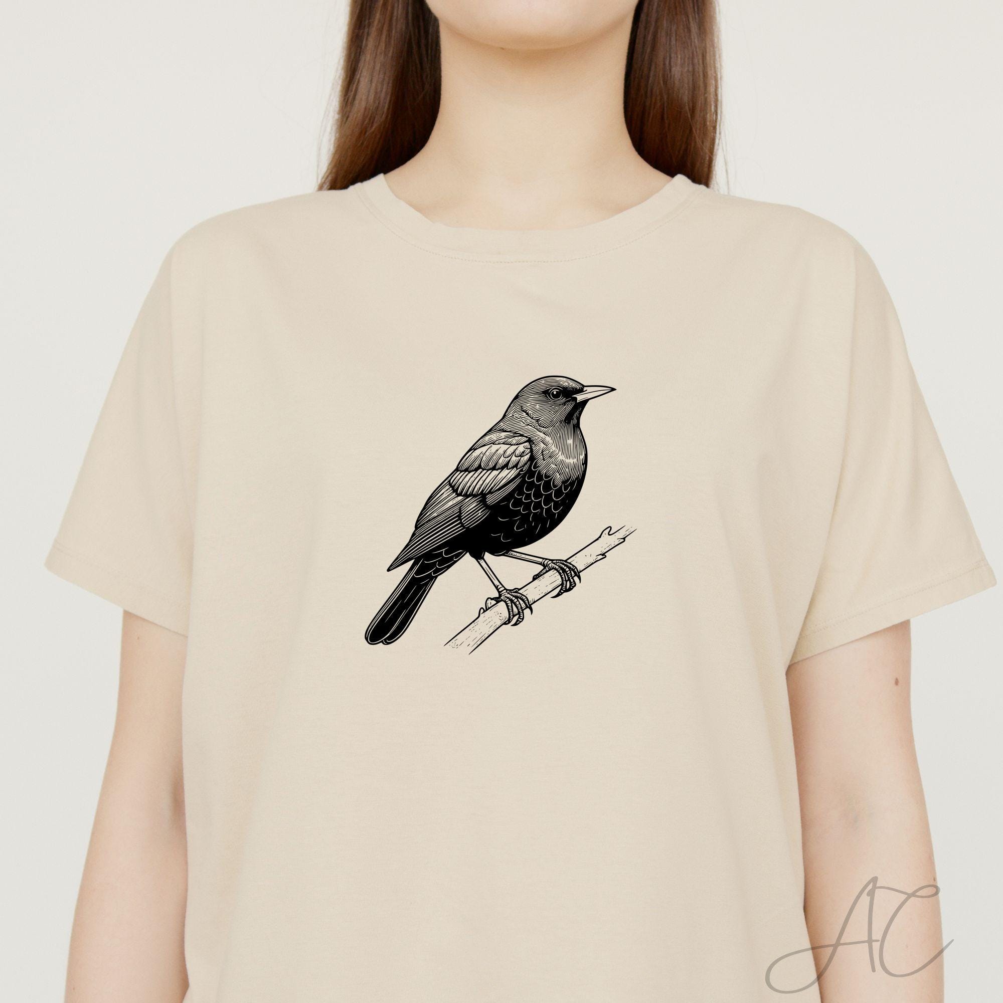 Blackbird SVG Bundle, Black Bird PNG ,blackbird Clipart, Hand Drawn ...