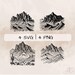 Superstition Mountains SVG Bundle, Mountains PNG ,hand Drawn ...