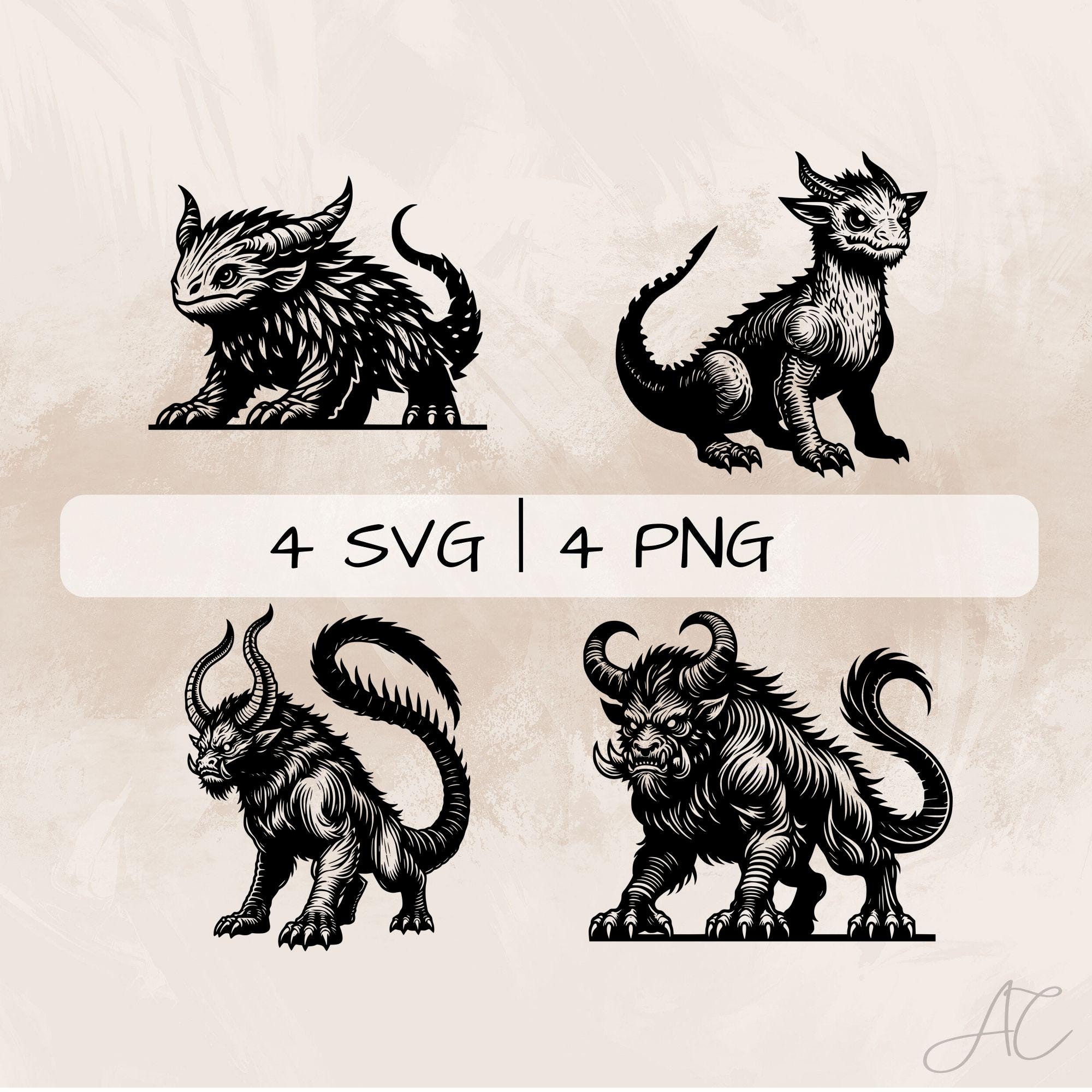 Hodag SVG Bundle, Hodag Monster PNG , American Hodag Clipart, Hand ...