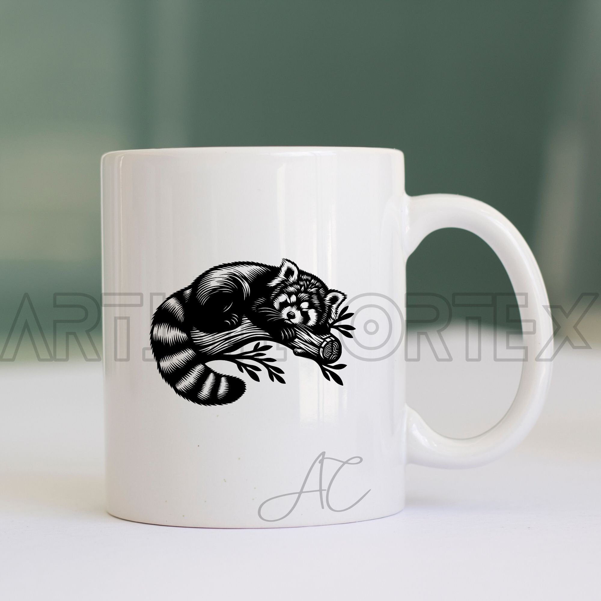 Red Panda SVG, Cute Red Panda PNG, Sleeping Red Panda Clipart, Hand ...