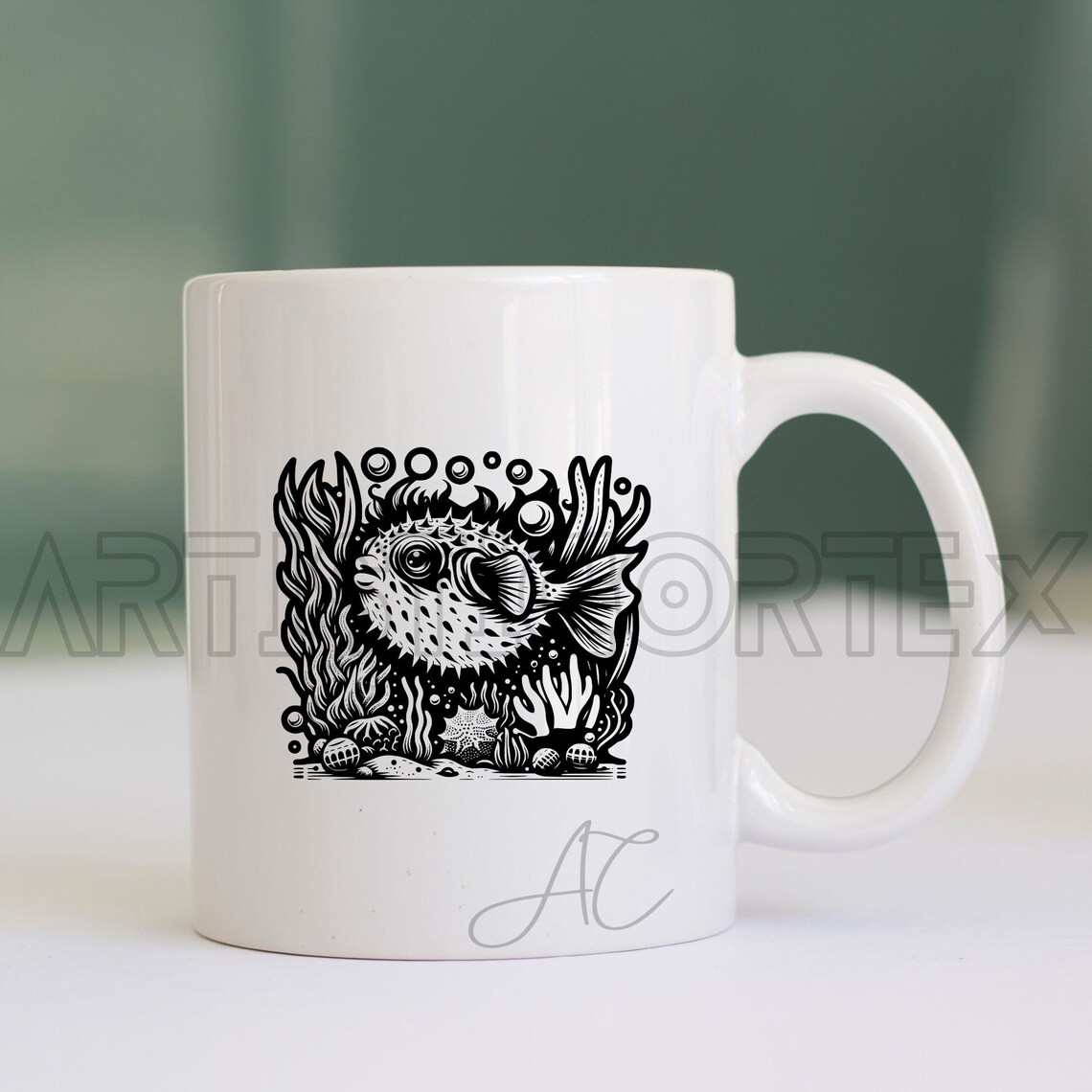 Puffer Fish SVG Bundle, Cute Puffer Fish PNG, Puffer Fish in Sea ...