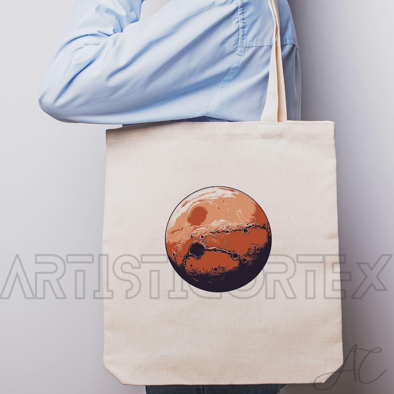 Mars SVG Bundle, Planet Mars PNG ,mars and Space Clipart, Hand Drawn ...