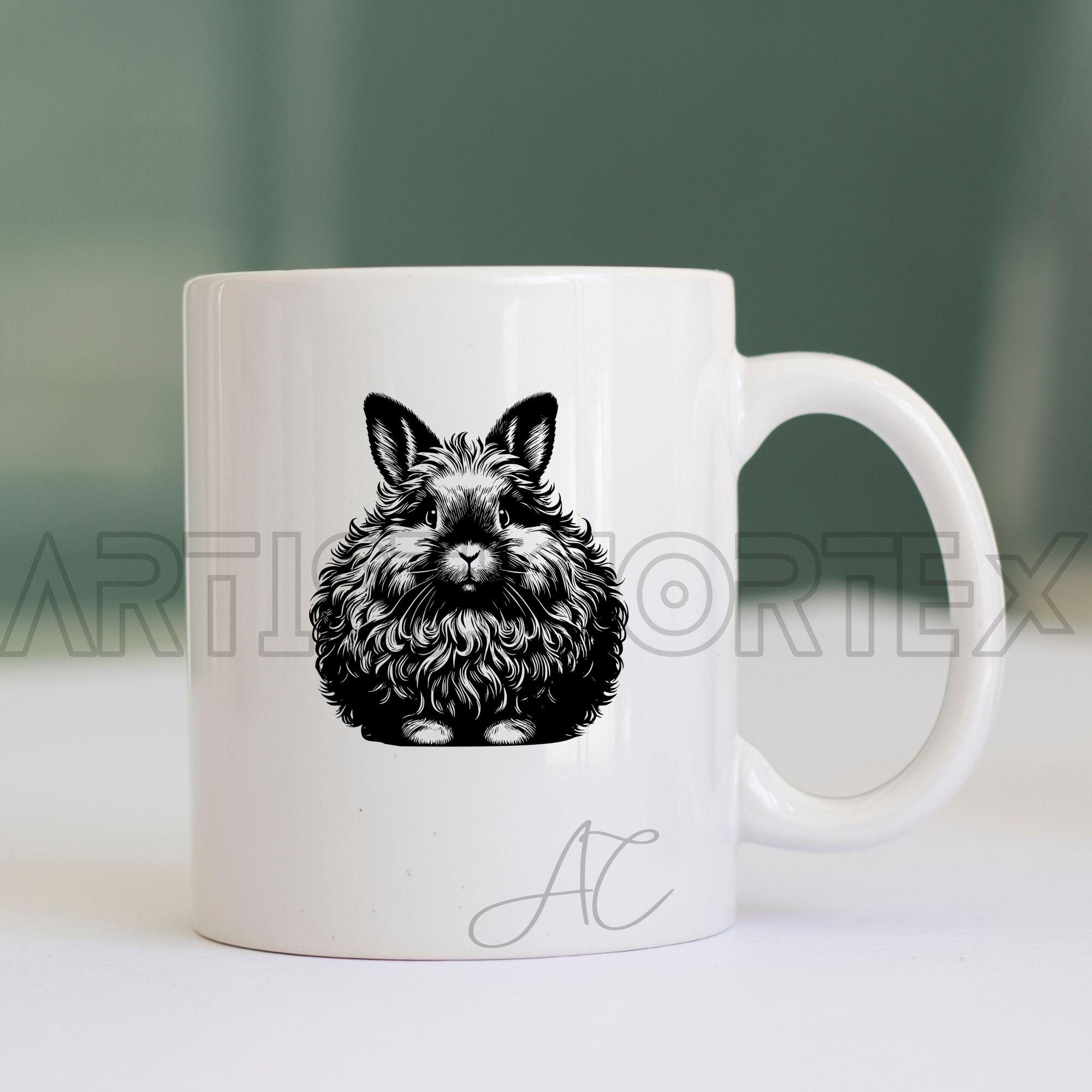 Angora Rabbit SVG Bundle, Rabbit PNG , Angora Rabbit Clipart, Hand ...