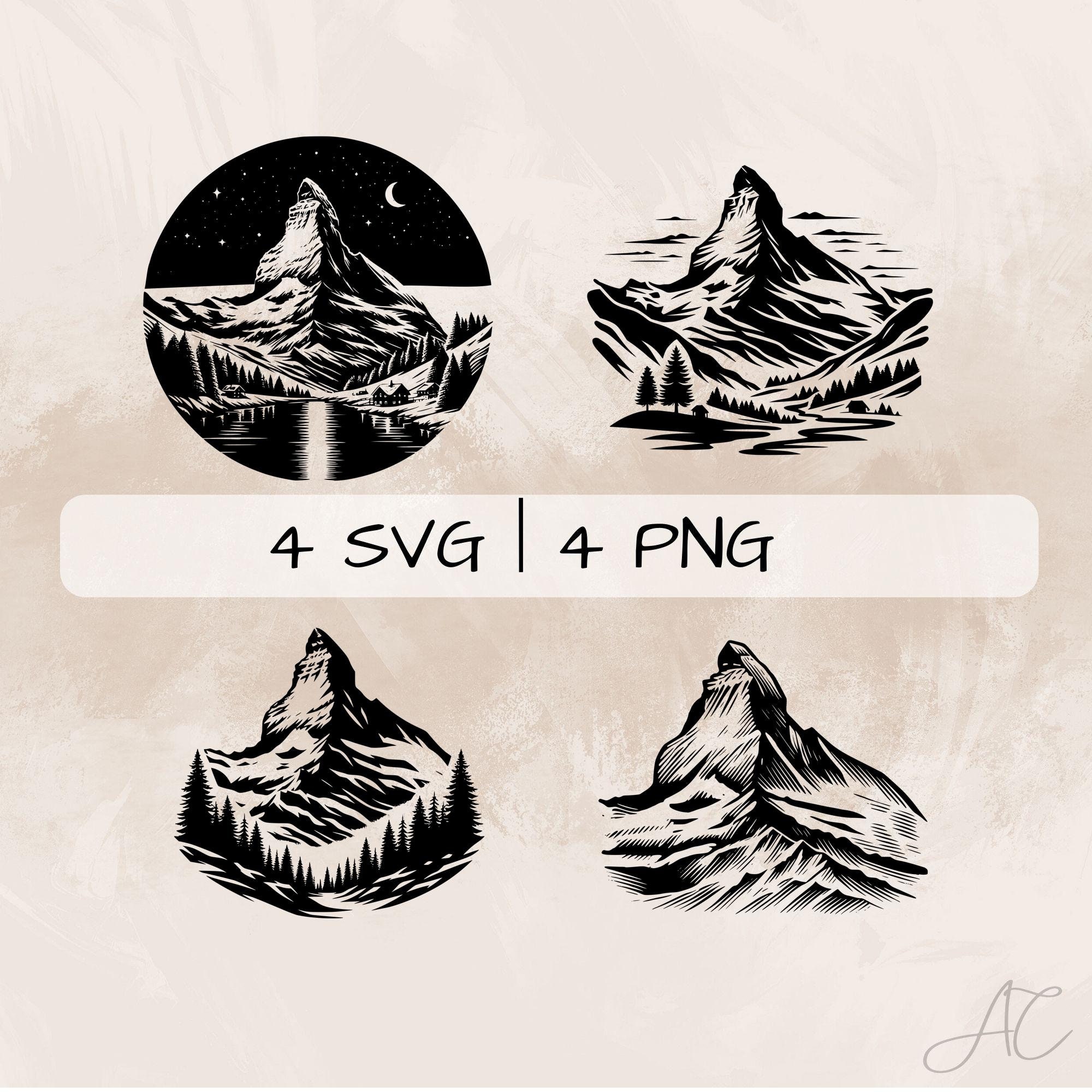 Matterhorn SVG Bundle, Matterhorn Mounntain PNG ,matterhorn Clipart ...