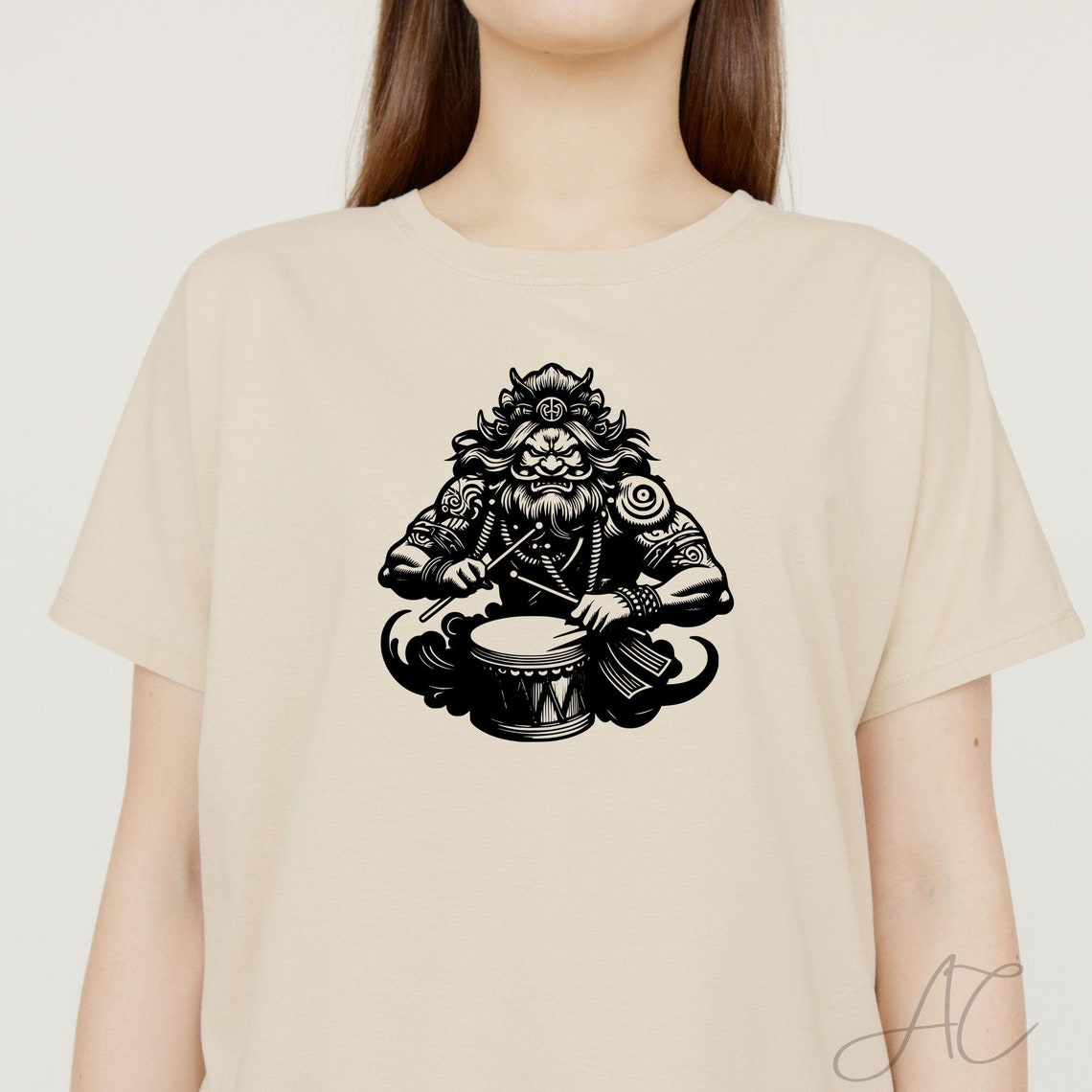 Raijin SVG Bundle, Thnuder God PNG , Kaminari-sama Clipart, Hand Drawn ...