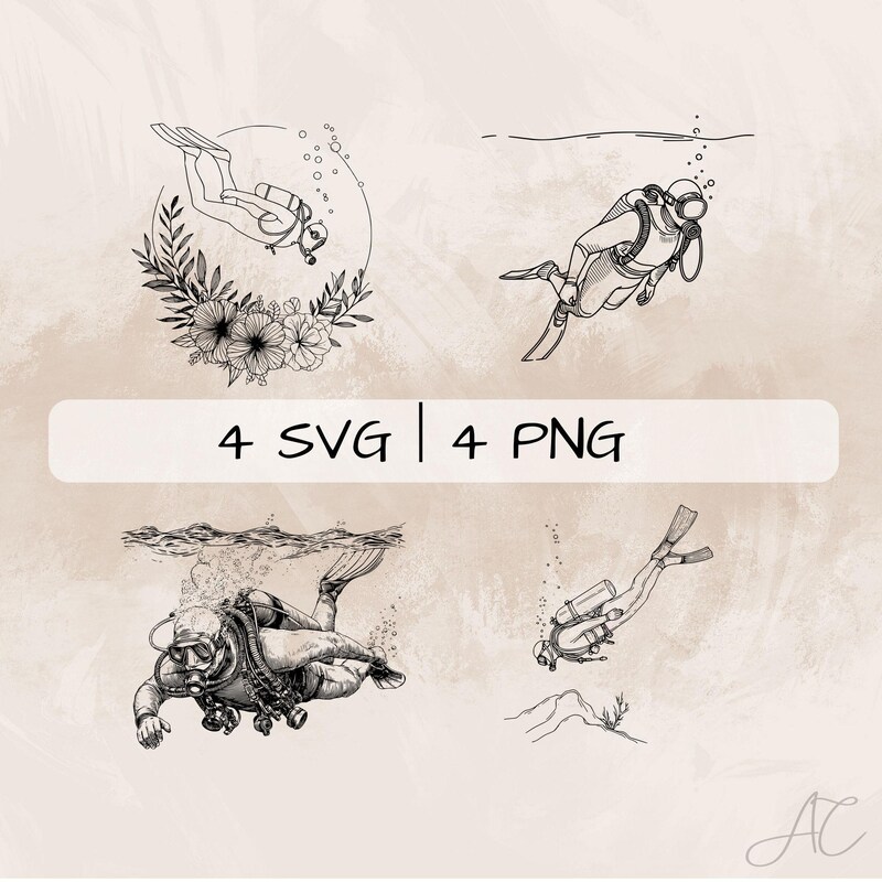 Scuba Diving Svg - Etsy