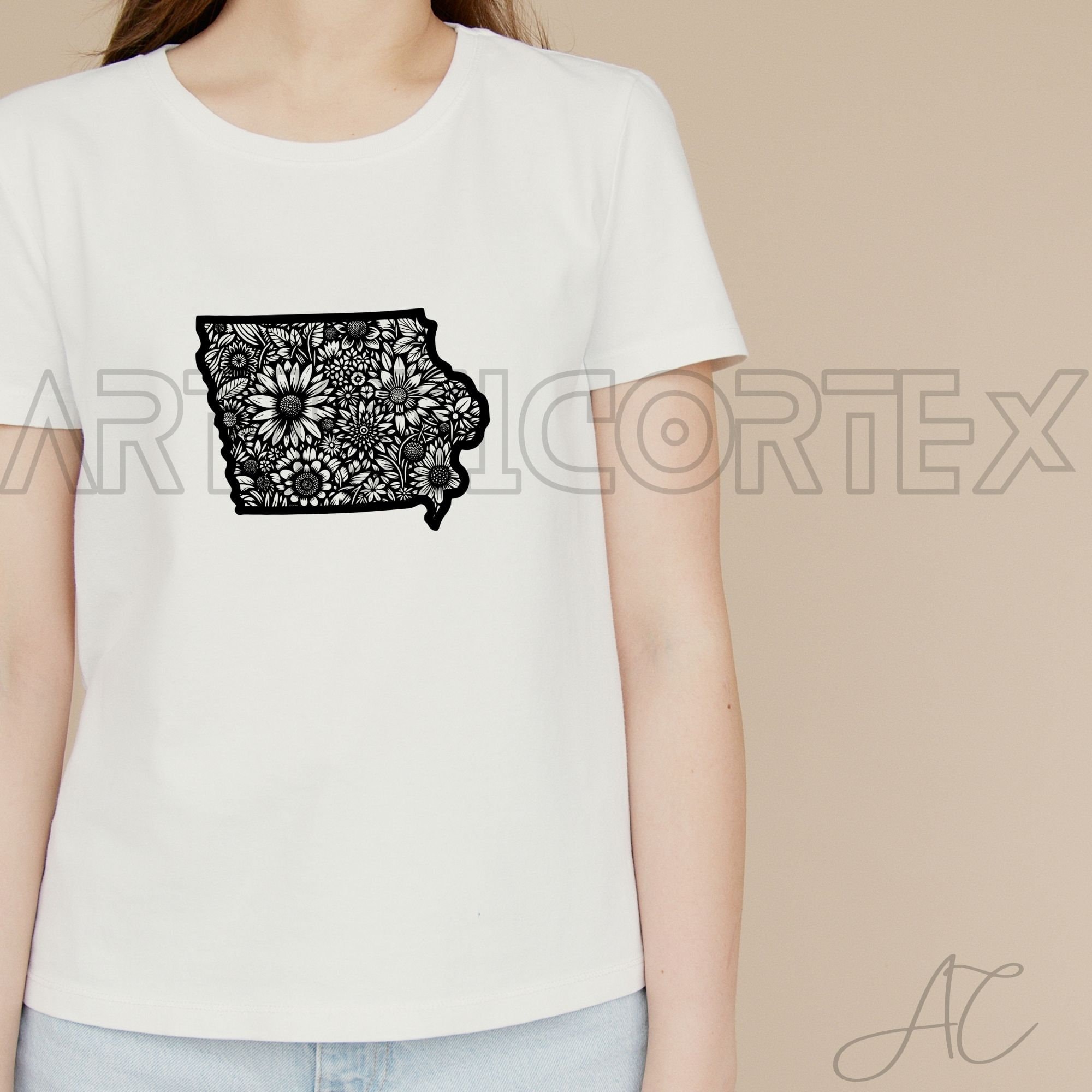 Iowa SVG Bundle, Iowa Map PNG, Iowa Outline Clipart, Hand Drawn Iowa ...