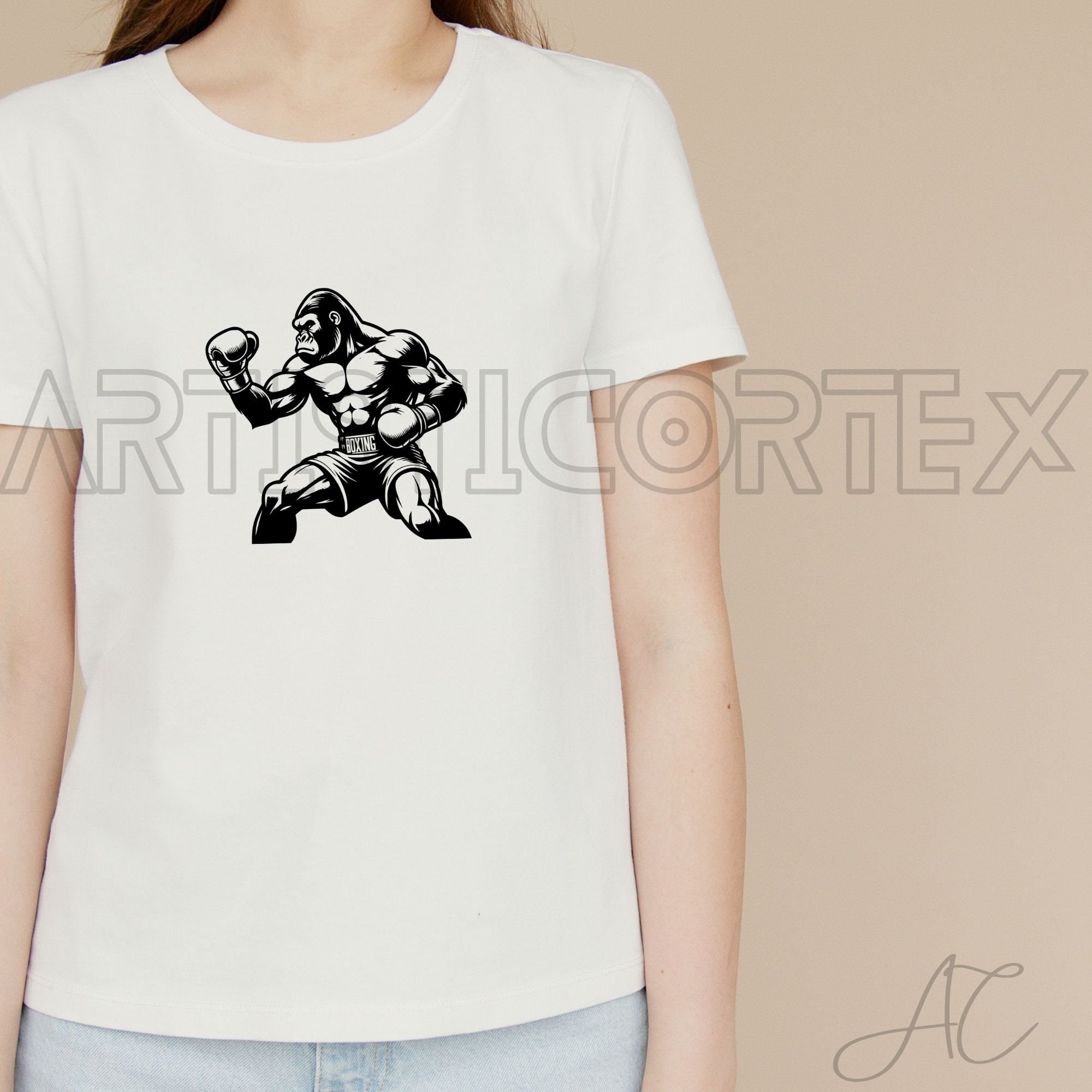 Boxing Gorilla SVG Bundle, Boxing PNG, Strong Gorilla Clipart, Hand ...