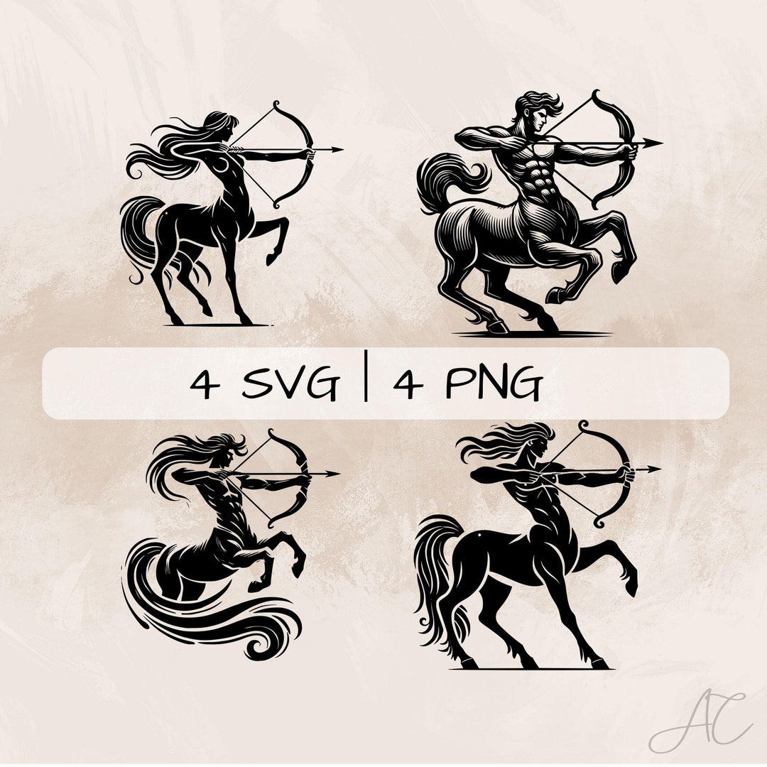 Centaur SVG Bundle, Centaur PNG ,greek Mythology Clipart, Hand Drawn ...