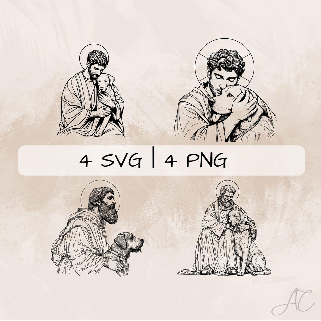 Saint Roch SVG Bundle, St Roch and Dog PNG, Patron Saint of Dogs ...