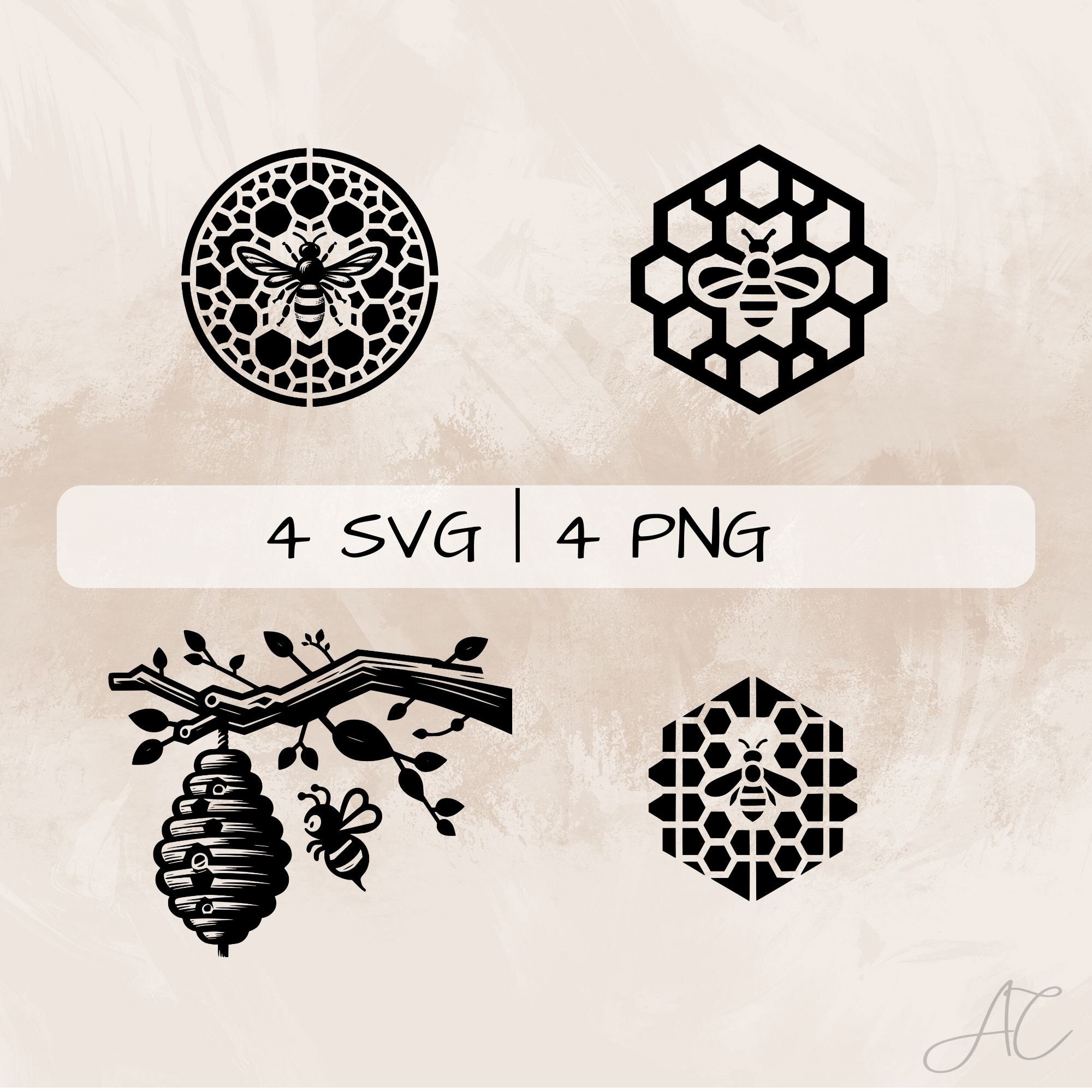 Bee Honeycomb SVG Bundle Honeycomb PNG Bee Hive Clipart - Etsy