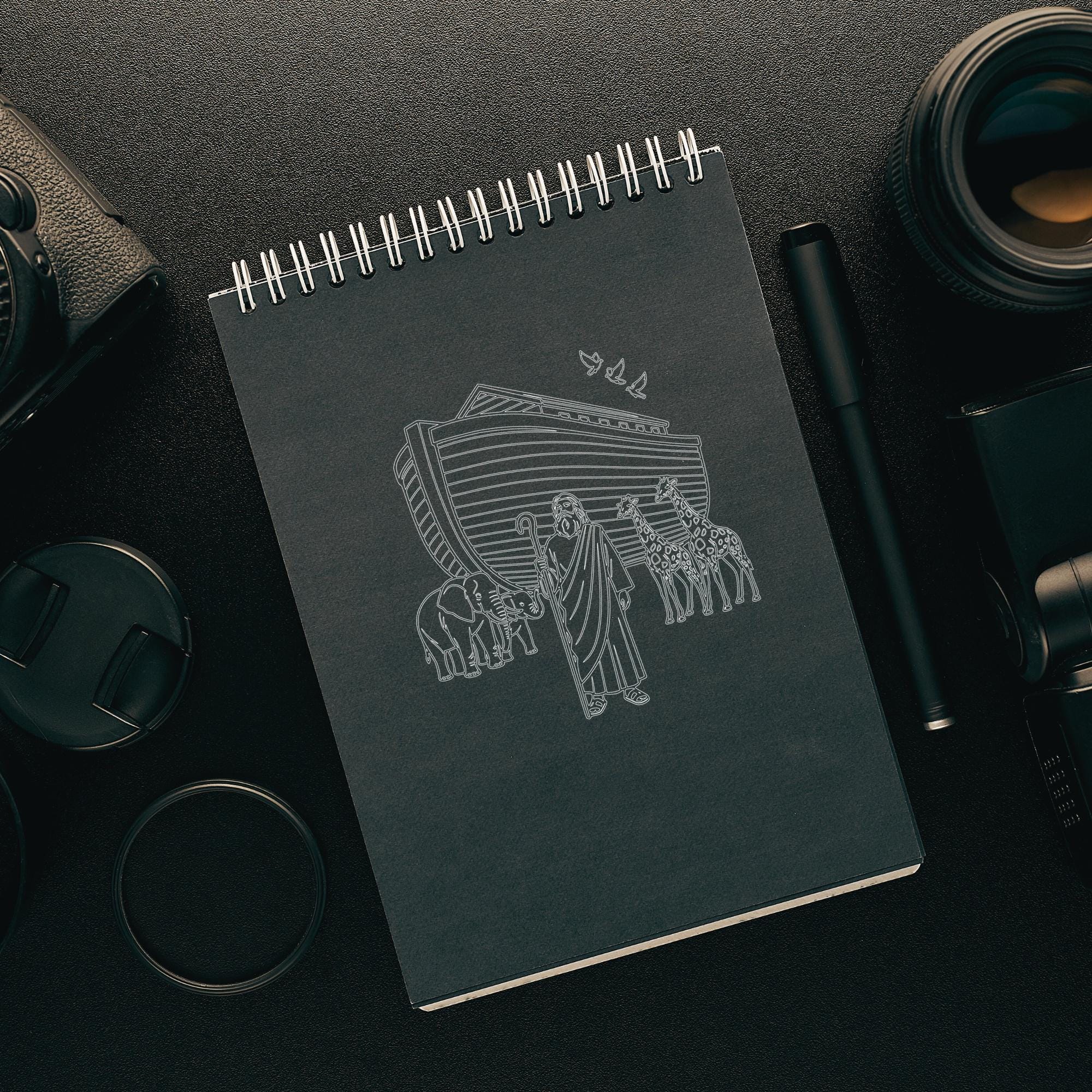 Noahs Ark SVG Bundle, Noah PNG , Bible Clipart, Hand Drawn Noahs Ark ...