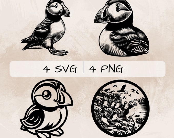 Puffin SVG Layered Puffin Cutting File - Etsy Canada