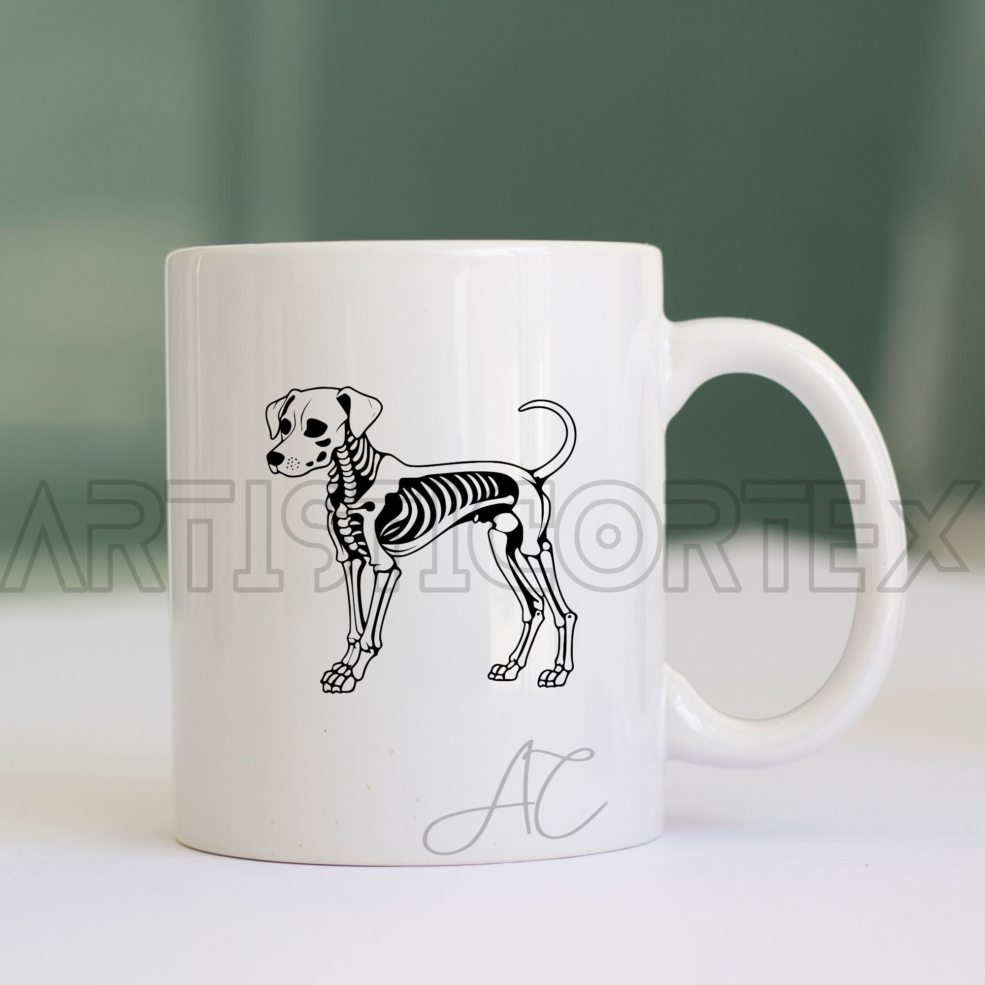 Realistic Dog Skeleton SVG, Dog PNG, Skeleton Clipart, Vector, Hand ...