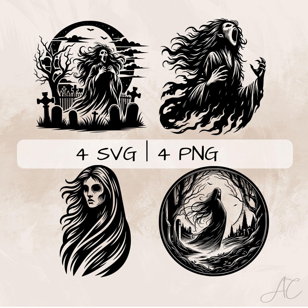 Banshee Svg Bundle Banshee Scream Png Banshee Face Clipart Hand Drawn Banshee Pictures For